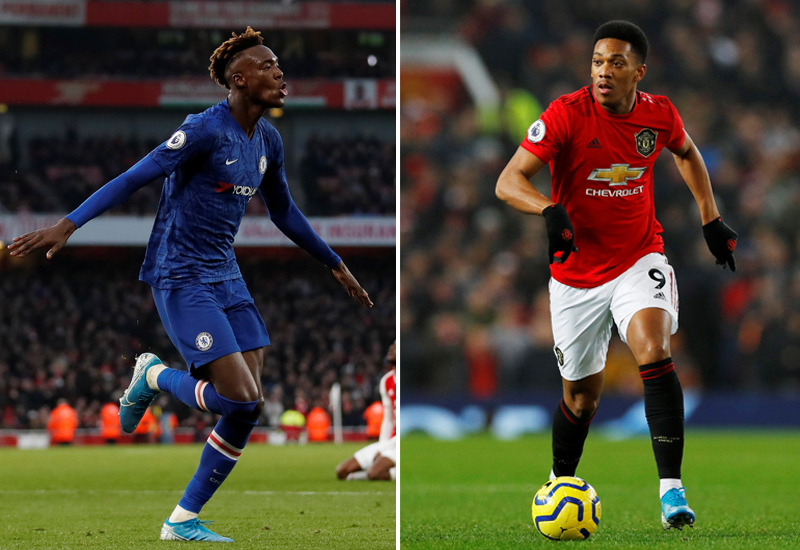 Premier League Head-to-Head: Tammy Abraham (Chelsea) vs Anthony Martial ...